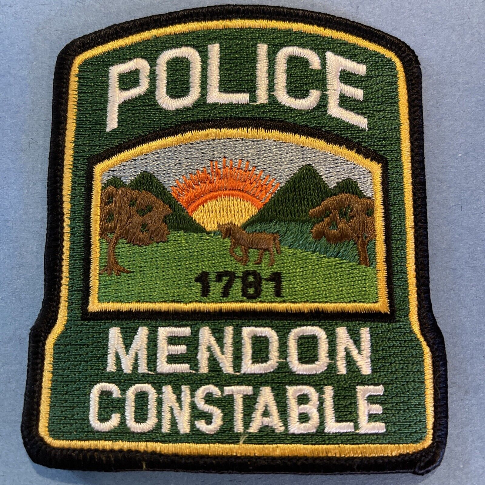 Police Mendon Constable 1781 Patch - Collectable Police Patch - Police