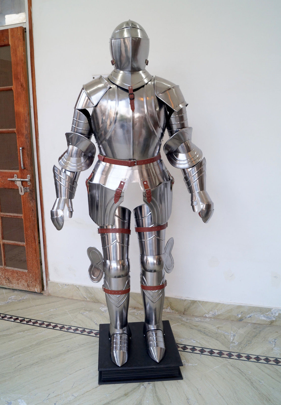 NauticalMart Full Body Armour Combat Medieval Knight Silver Suit Of ...