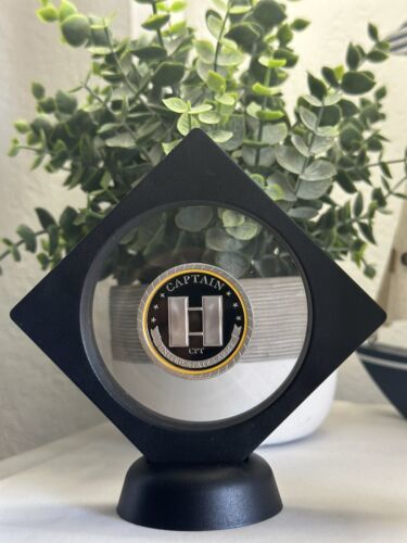 US ARMY CAPTAIN RANK CHALLENGE COIN MILITARY CPT With 3D Display Case ...
