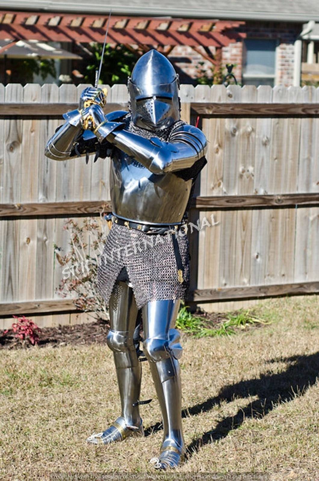 Medieval Knight Pig Face Armor Suit With Chainmail ~ Combat Full Body ...