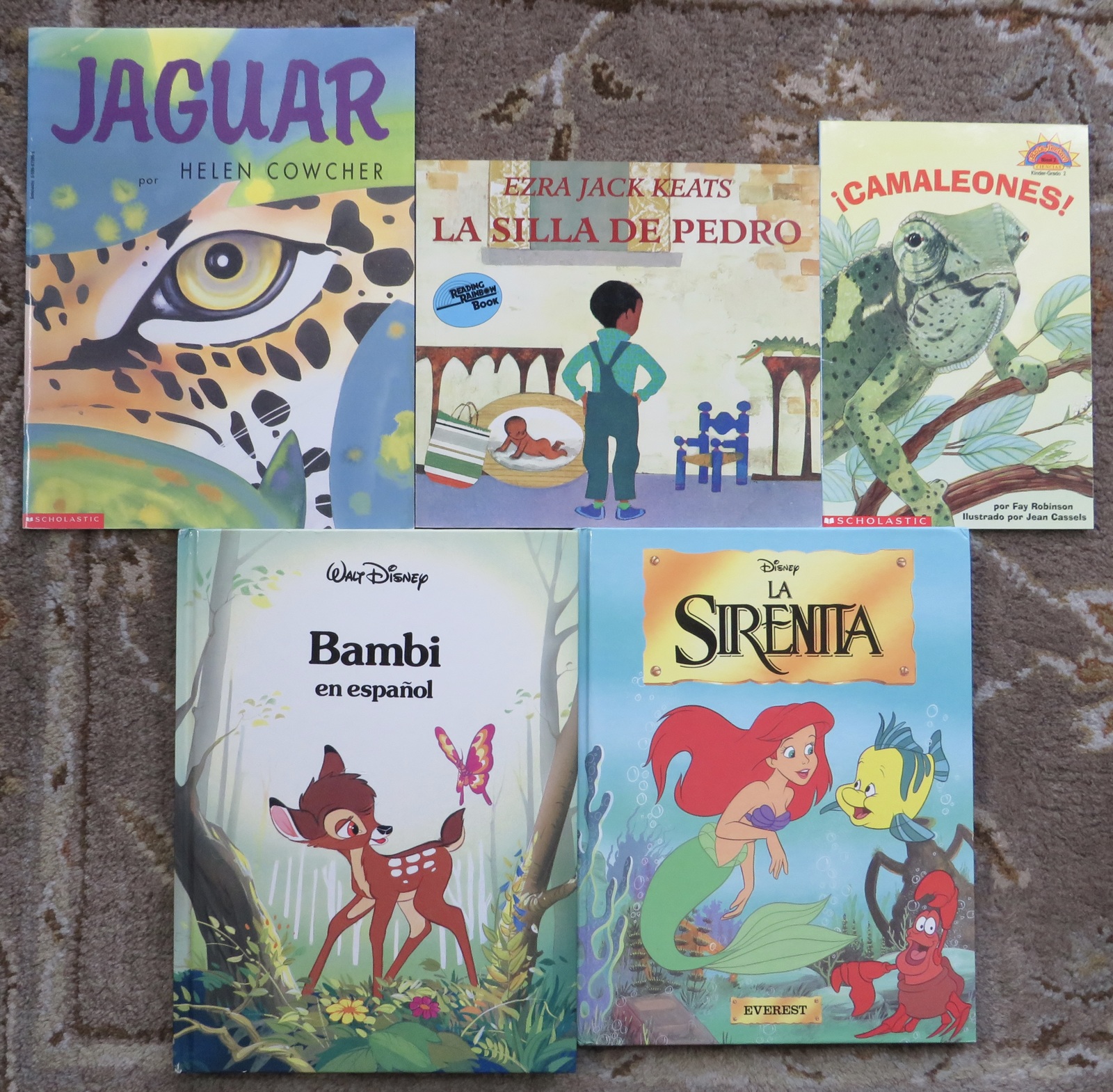 5 Spanish books La Sirenita, Bambi, Jaguar, Camaleones, La Silla De ...