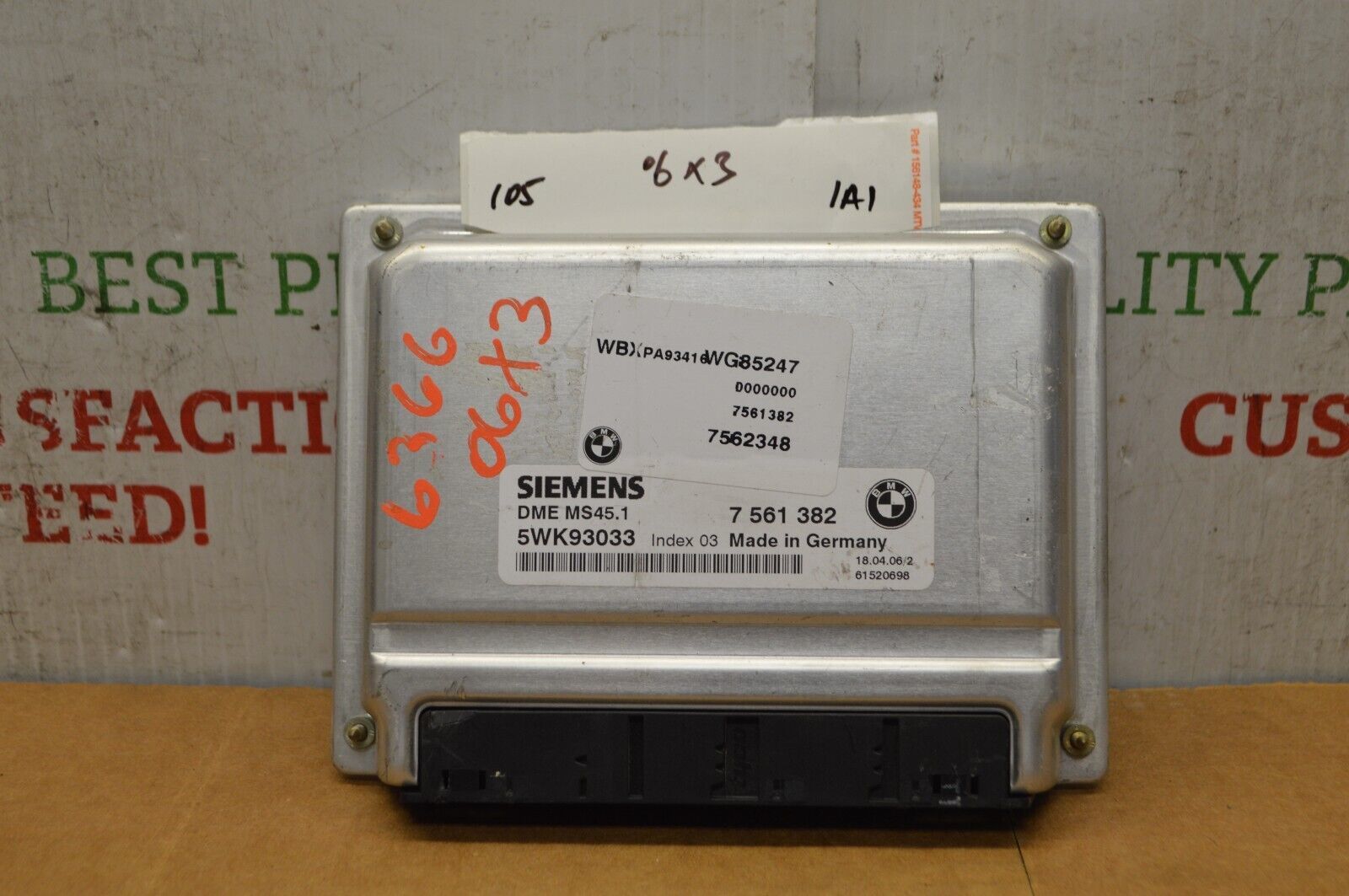2006 BMW X3 Engine Control Unit ECU 7561382 Module 105-1A1 - Engine ...