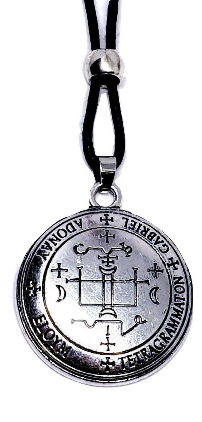 Archangel Gabriel Necklace Talisman Sigil Evocation Beaded Cord Pendant ...