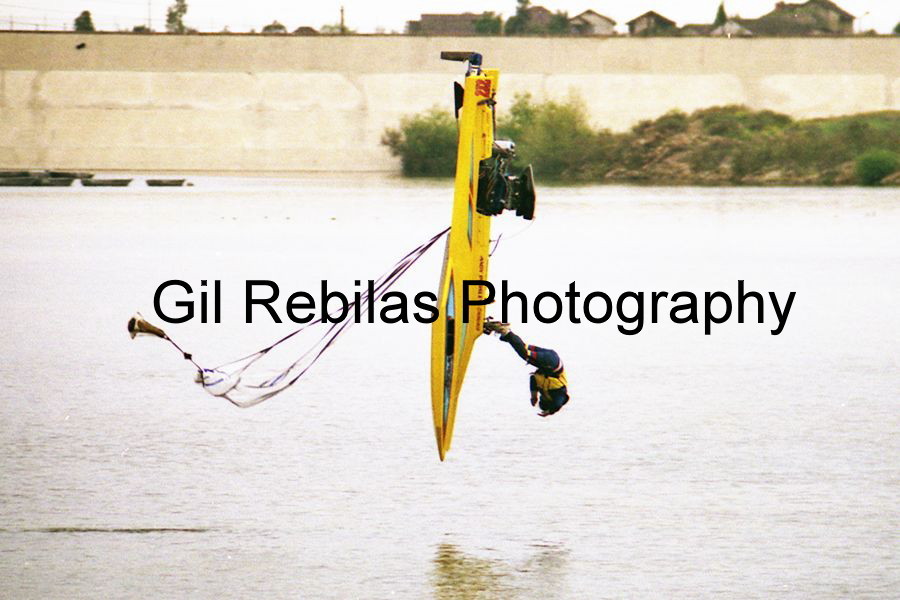 4x6 Color Drag Boat Racing Photo ANDY PURSLEY Top Fuel Hydro Blowover ...