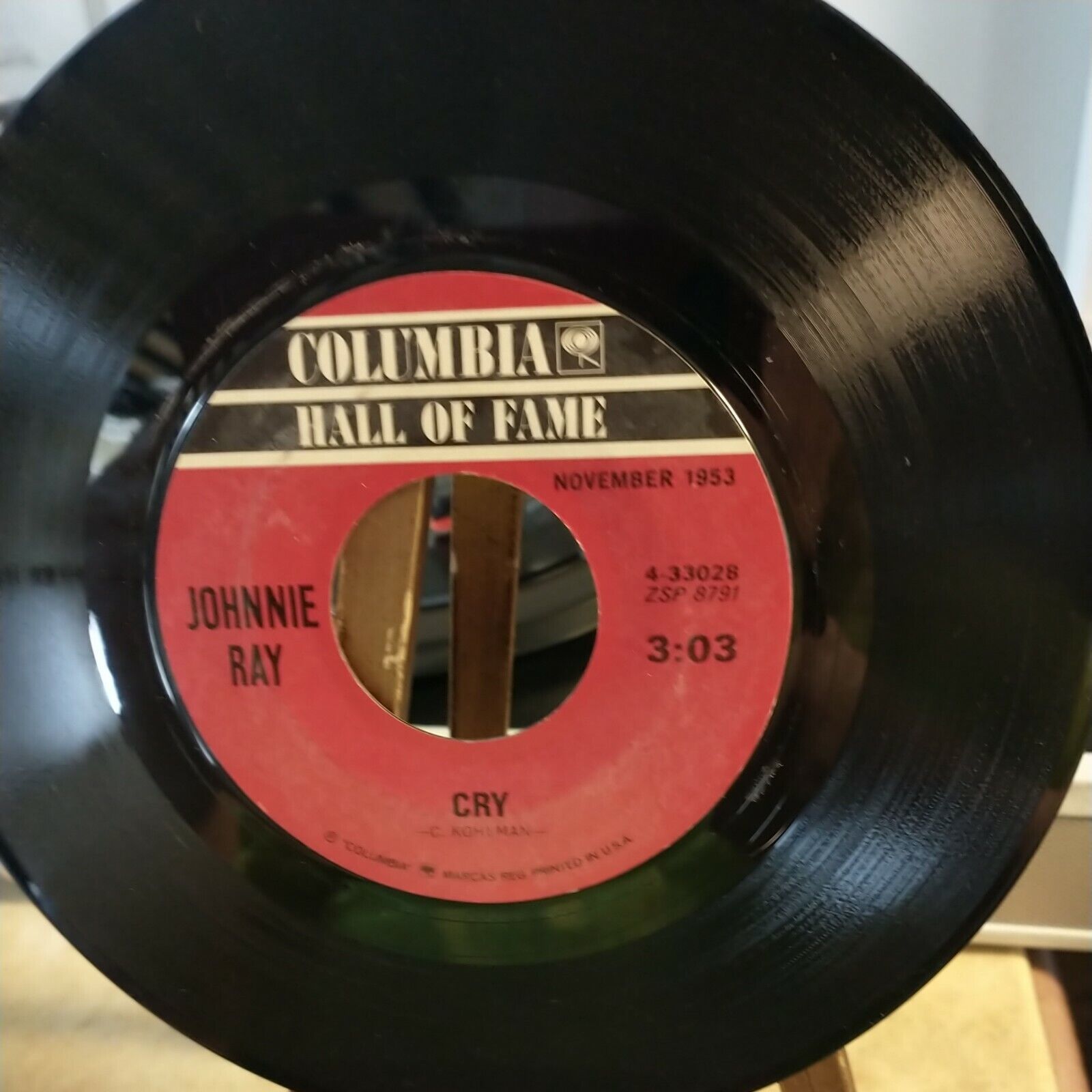 Johnnie Ray, Cry / The Little White Cloud That Cried 45 Columbia 4 ...