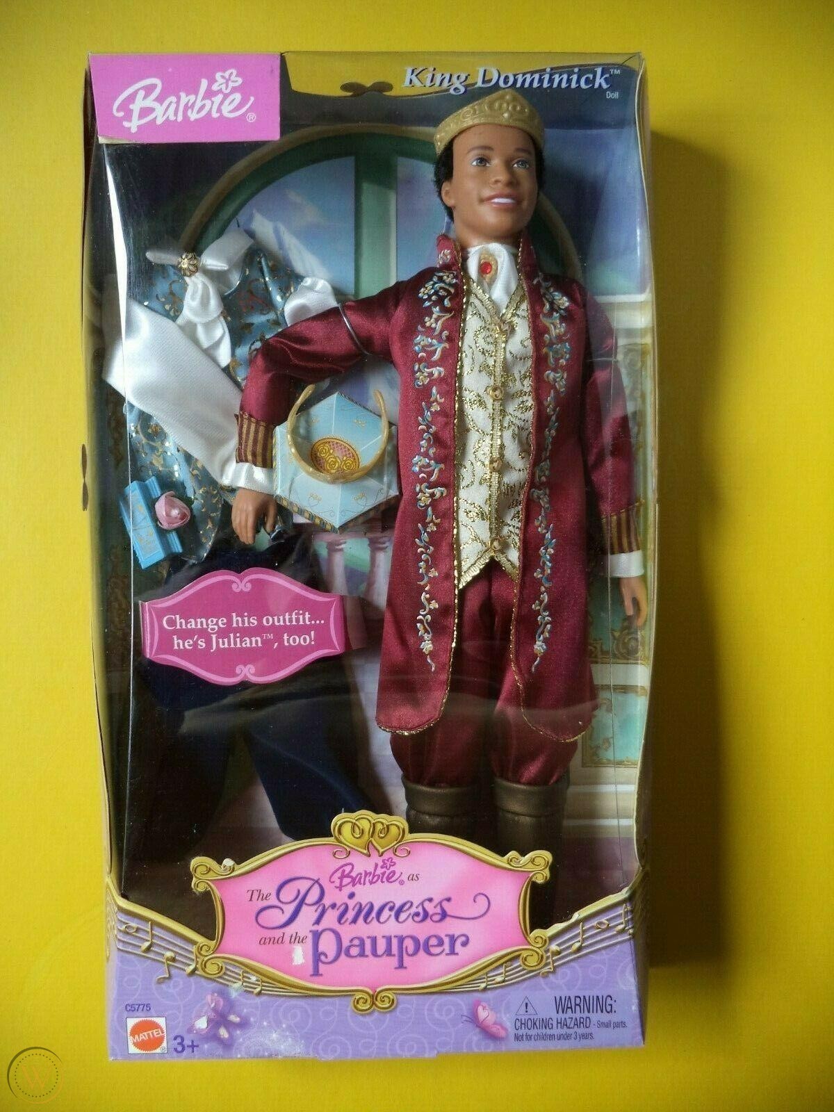 Barbie The Princess and the Pauper King Dominick - Dolls, Clothing ...