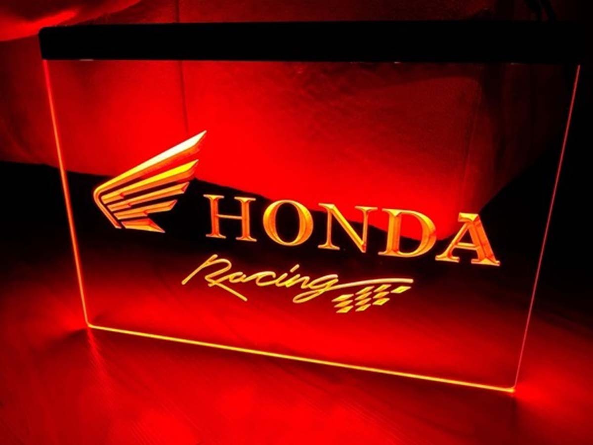 Honda Racing Led Neon Sign Hang Sign Wall Home Decor Garage Art - Other ...