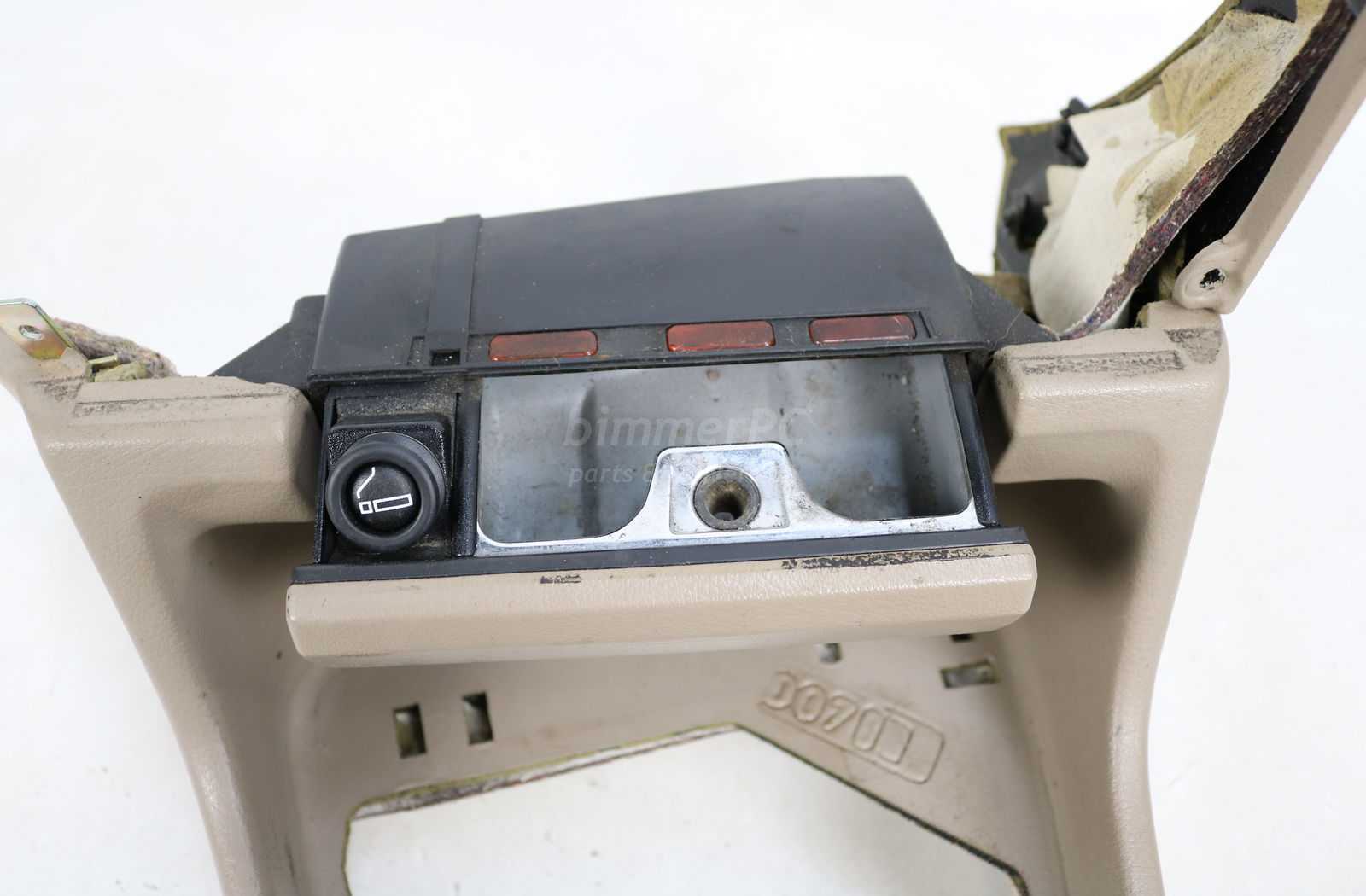 BMW E34 5-Series Front Center Console Parchment Tan Sand Beige 1991 ...
