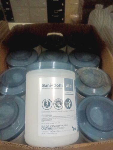 12 Canister Sani-Cloth AF3 Germicidal Surface Disinfectant Wipes, 083 ...