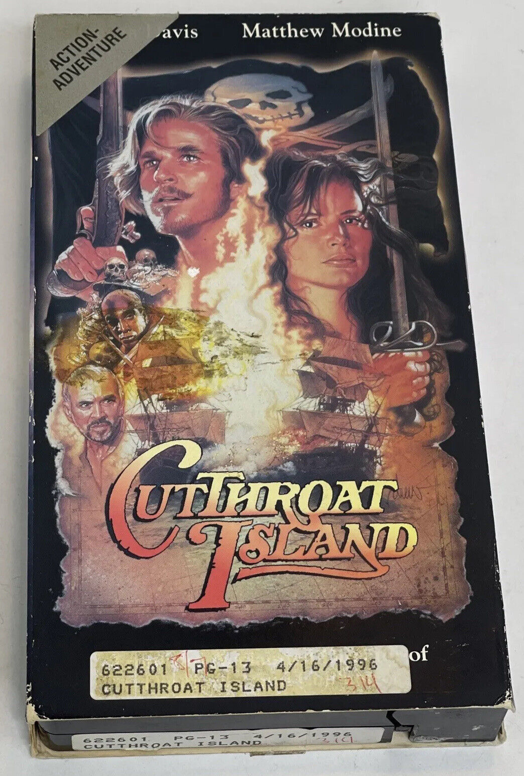 Cutthroat Island (VHS 1996) Geena Davis Matthew Modine Frank Langella ...