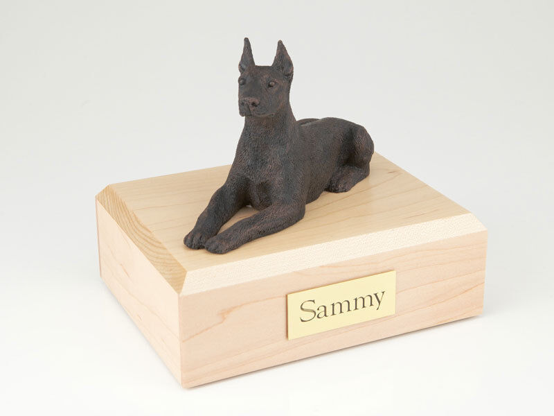 Doberman Bronze Pet Funeral Cremation Urn Avail. in 3 Different Colors ...