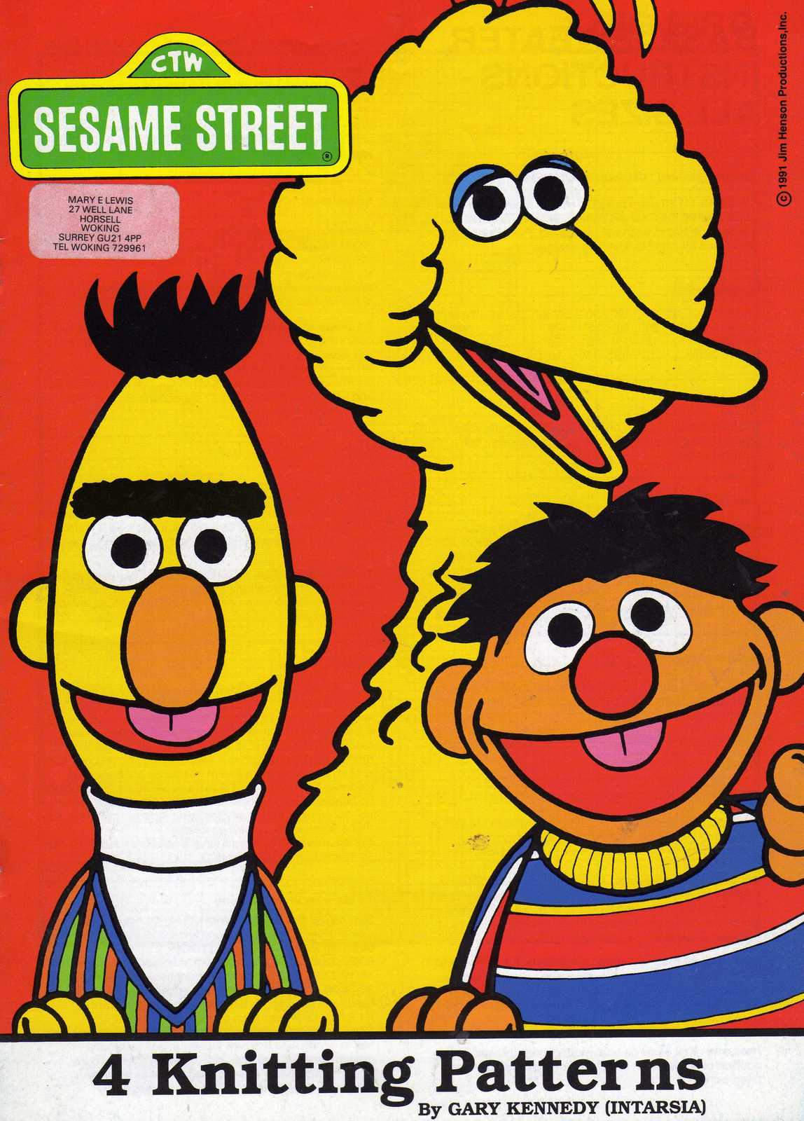 Sesame Street Vintage Digital Knitting Pattern - Digital Art