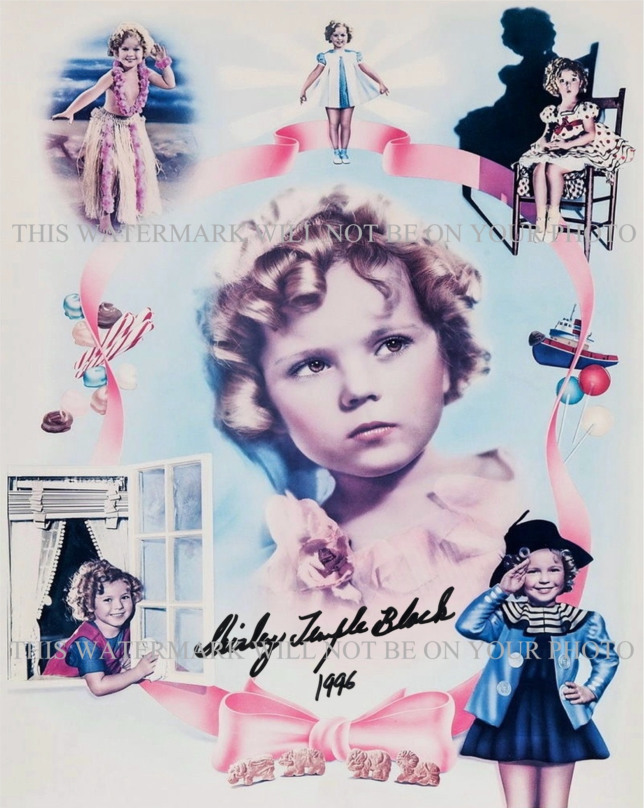SHIRLEY TEMPLE BLACK SIGNED AUTOGRAPH AUTOGRAM 8x10 RP PHOTO W HER ...