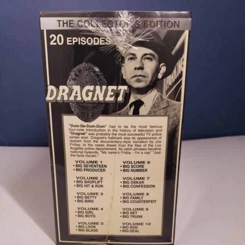 Dragnet The Collectors Edition 20 Episodes VHS Jack Webb 1993 Factory ...
