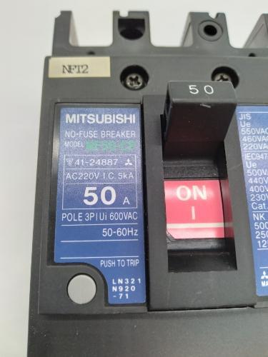 Mitsubishi Electric NF50-CP No-Fuse Circuit Breaker 600VAC 50Amp 3-Pole ...