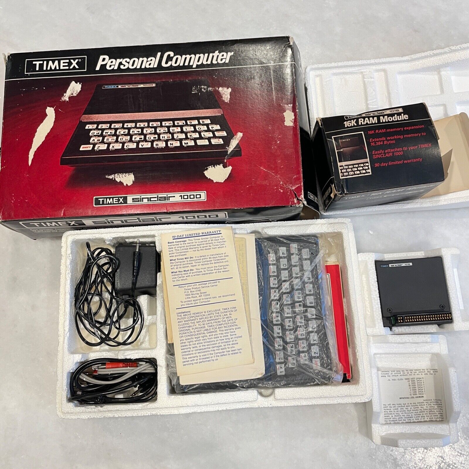 Vintage Timex Sinclair 1000 Personal Computer Untested Original Box w ...
