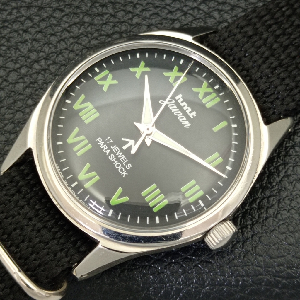 HMT JAWAN INDIAN HAND-WINDING MENS BLACK COLOR DIAL WATCH a431076-1 ...