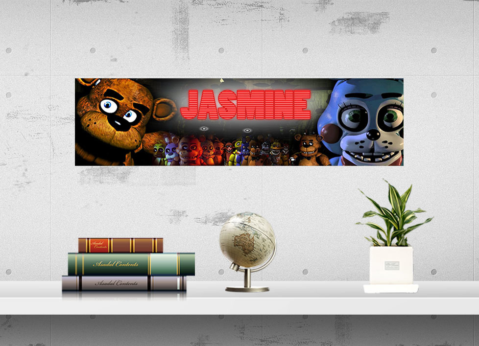 Five Nights at Freddys - Personalized Name Poster, Customized Wall Art ...