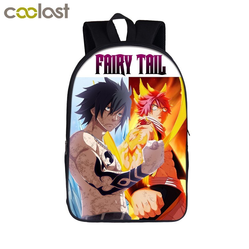 anime Fairy Tail backpack Natsu Dragneel / Erza Scarlet school bags for ...