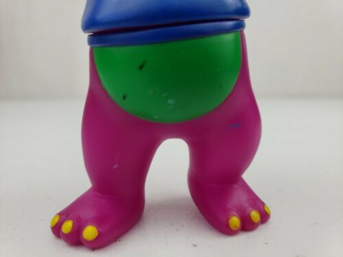 RARE 1997 Lyons Hasbro 5" Coach Barney The Dinosaur w Whistle Plastic ...