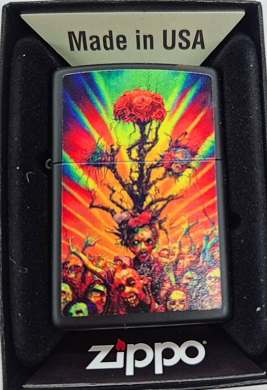 Sharp Zombie Crowd Zippo Lighter - Other