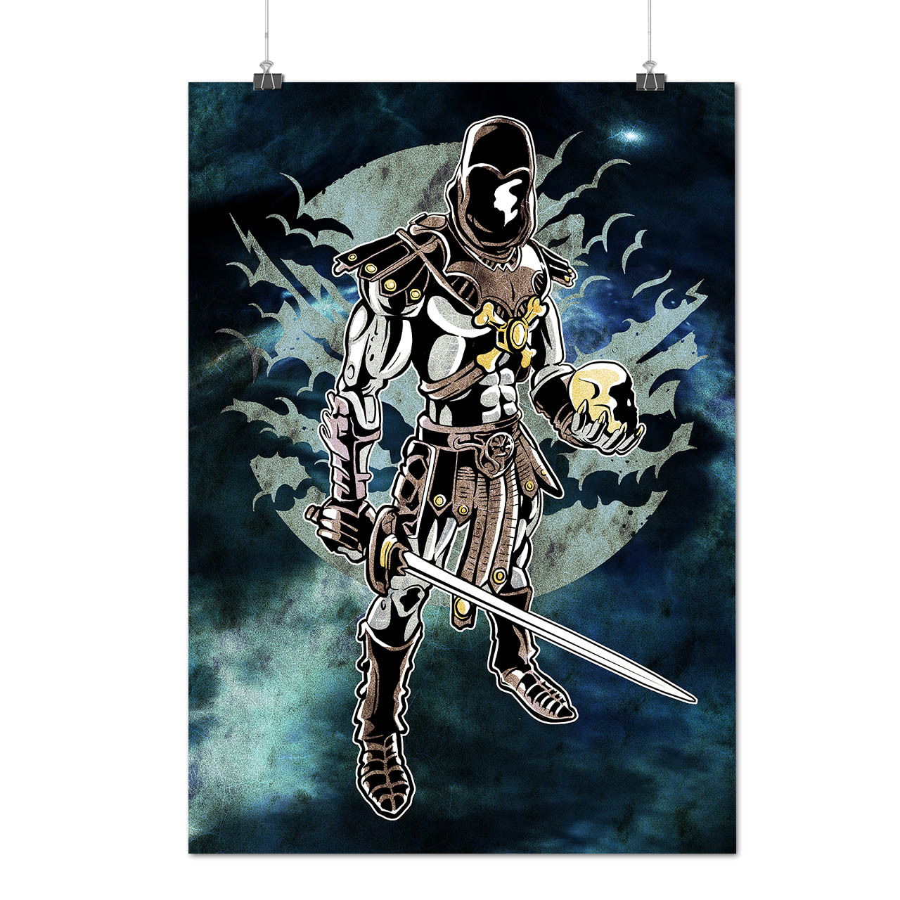 Night Warrior Fantasy Matte/Glossy Poster A0 A1 A2 A3 A4 | Wellcoda ...