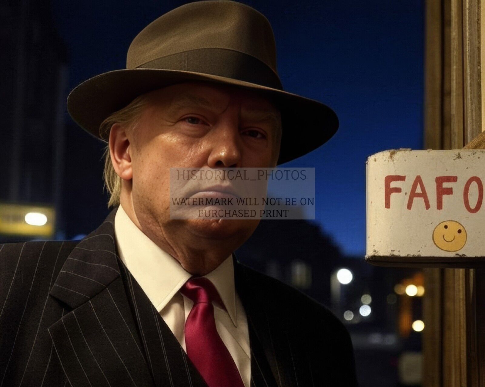 PRESIDENT DONALD TRUMP COLOMBIA "FAFO" MEME 8X10 AI PHOTO - Photographs