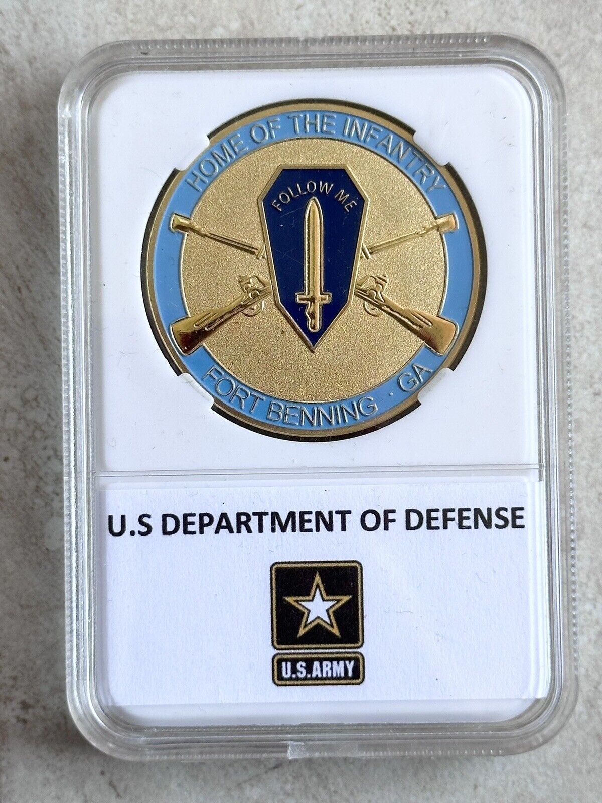 ARMY FORT BENNING FOLLOW ME HOME OF THE INFANTRY CHALLENGE COIN ...