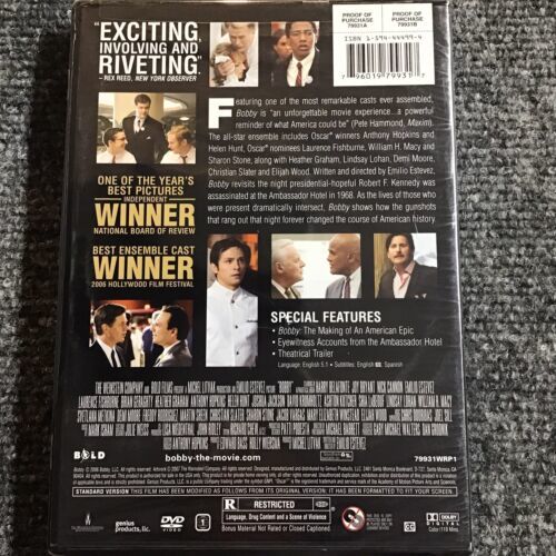 Bobby (DVD, 2006)Laurence Fishburne Sharon stone Demi Moore Helen Hunt ...