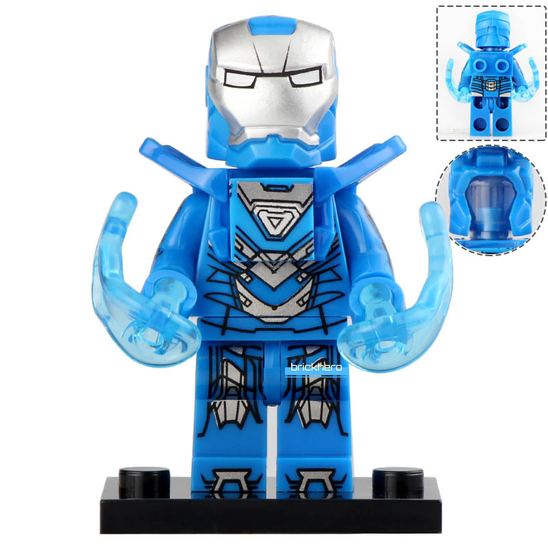 Iron Man Armor Mk 30 Blue Steel MCU Iron Man 3 Lego Custom Minifigure ...