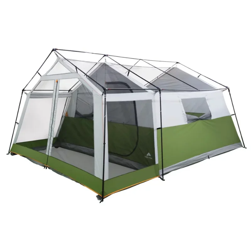 Ozark Trail 8-Person Family Cabin Tent 1 Room with Screen Porch, Green ...