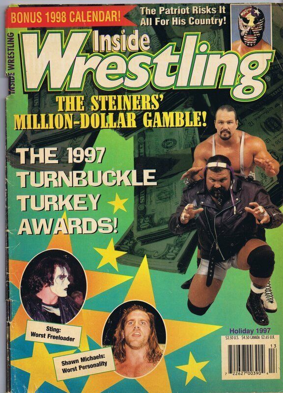ORIGINAL Vintage Holiday 1997 Inside Wrestling Magazine Steiners Sting ...