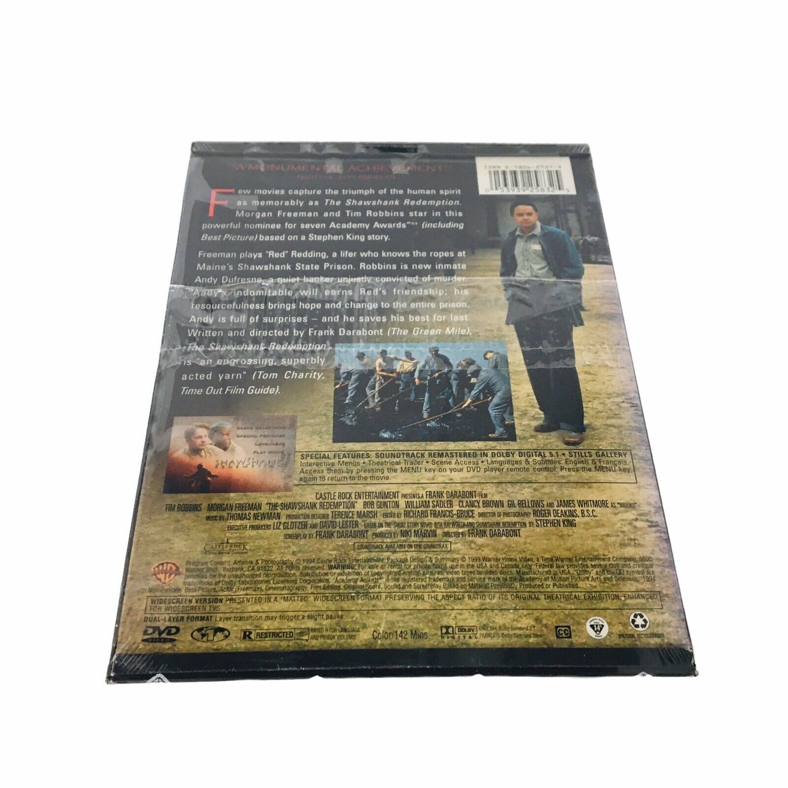 The Shawshank Redemption DVD In Snap Case Special Features 1994 Movie ...