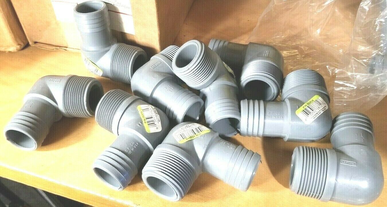 QTY-10 Genova UPPME-12 Insert Elbow 1-1/4 in Insert x MIP 200 PSI MPT X BARB - Everything Else