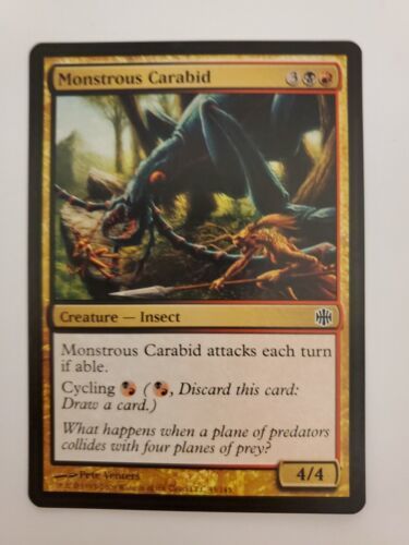 MTG Magic The Gathering Card Monstrous Carabid Creature Insect Black ...