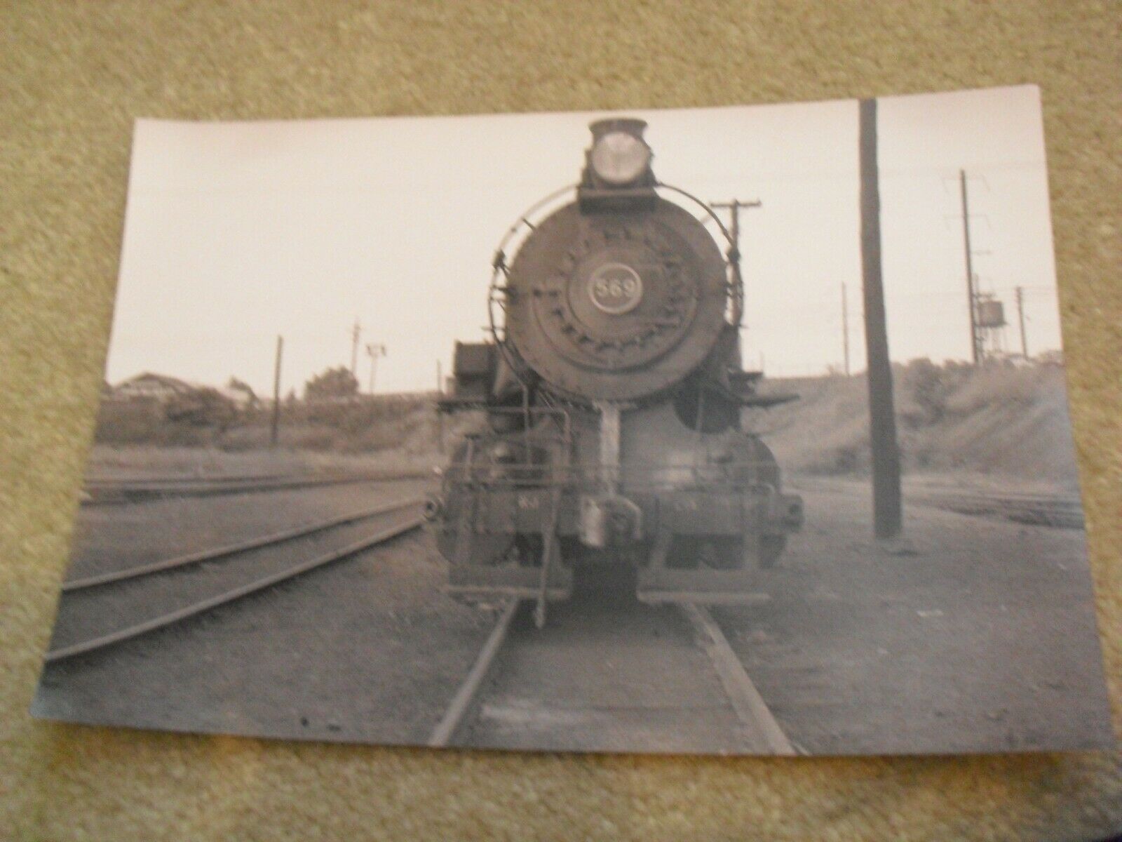 Vintage Train Photograph 8x12 NJ 569 Steam Locomotive - Photographs