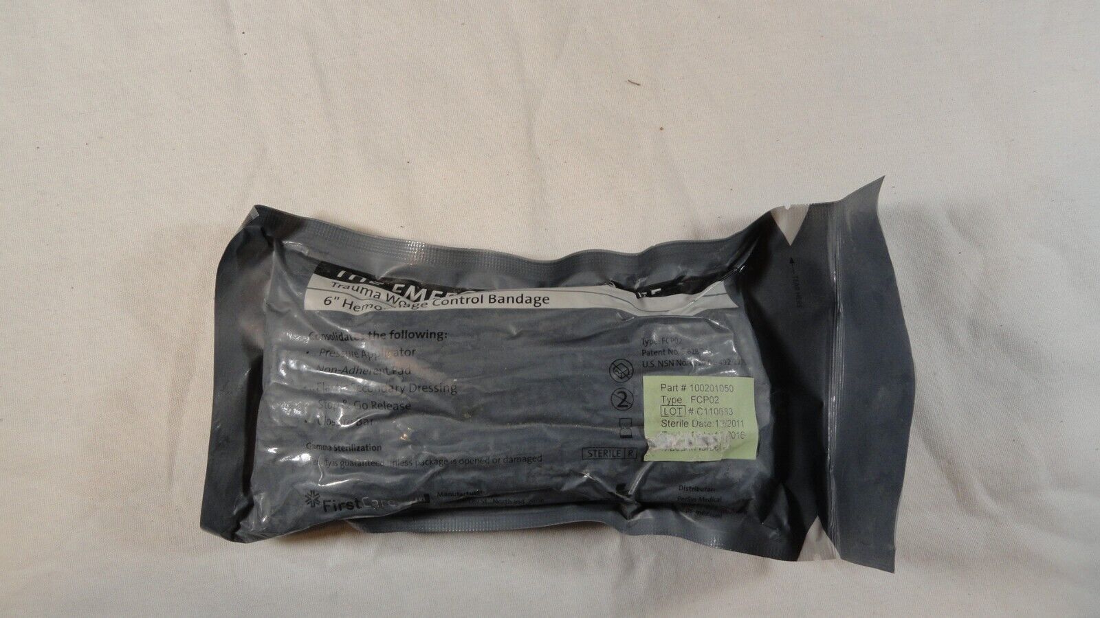 MILITARY First Care Products Emergency Hemorrhage Control Compression ...