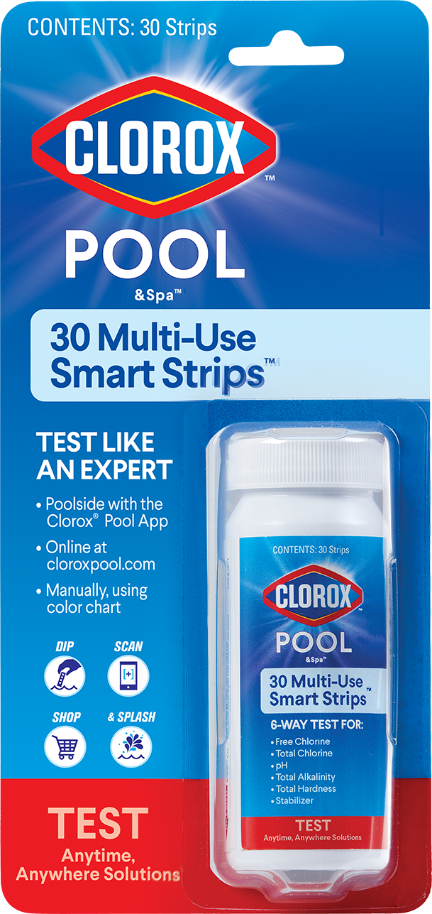 Clorox Pool & Spa Multi Use Smart Testing Strips (30 Strips) - Pool ...