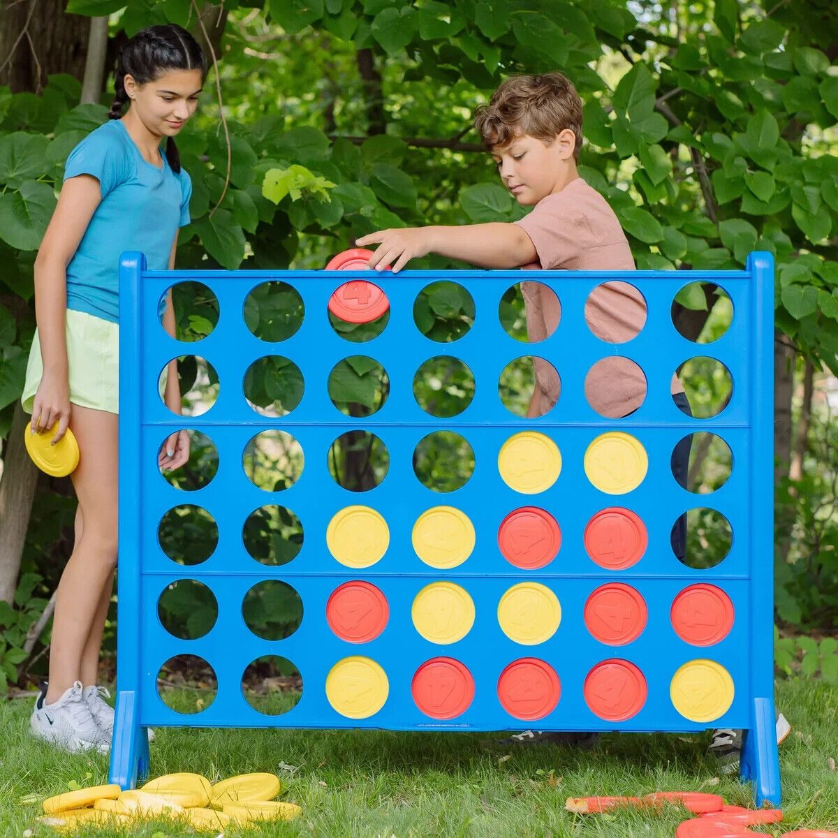 GIANT CONNECT 4 FOUR YARD GAME OUTDOOR LARGE BIG LAWN BACKYARD PARTY ...