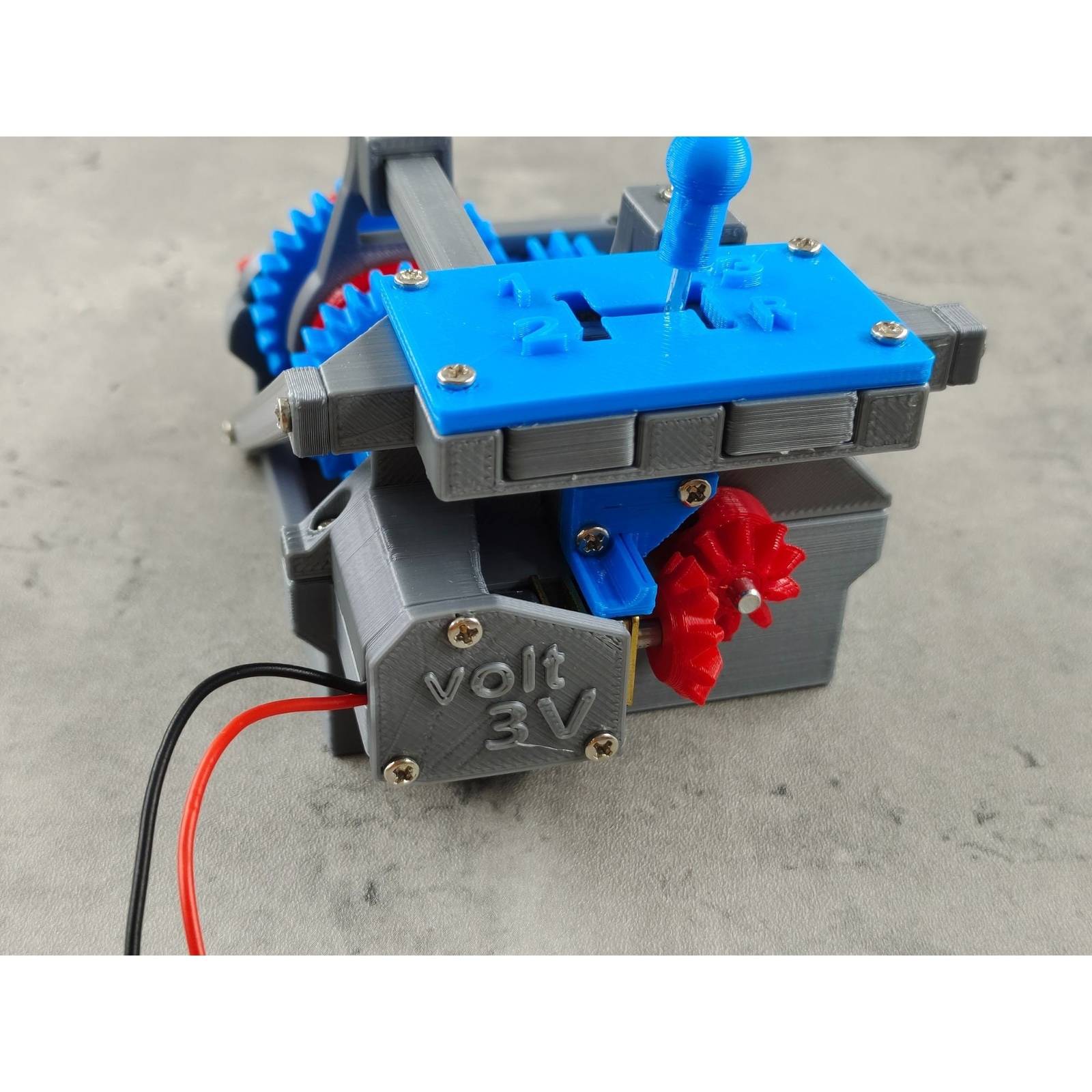 3D- printed Gearbox model, Shift gear available, speed changing box ...