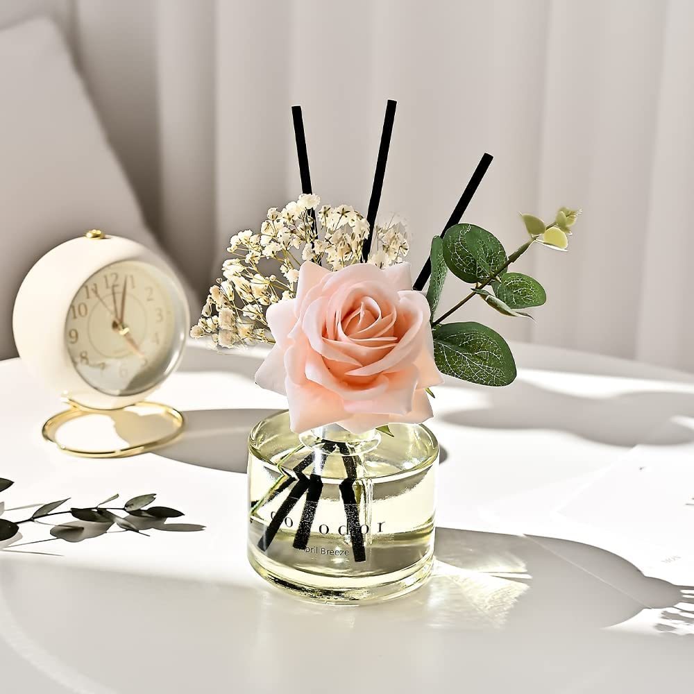 Rose Flower Reed Diffuser/Rose Perfume/6.7oz(200ml)/1 Pack/Reed ...