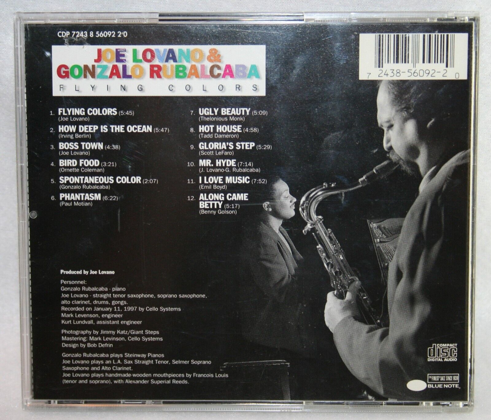 JOE LOVANO & GONZALO RUBALCABA Flying Colors CD Blue Note Jazz 1998 ...