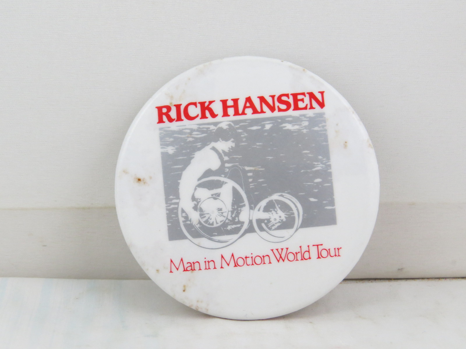 1980s Event Pin - Rick Hansen Man in Motion World Tour - Celluloid Pin ...