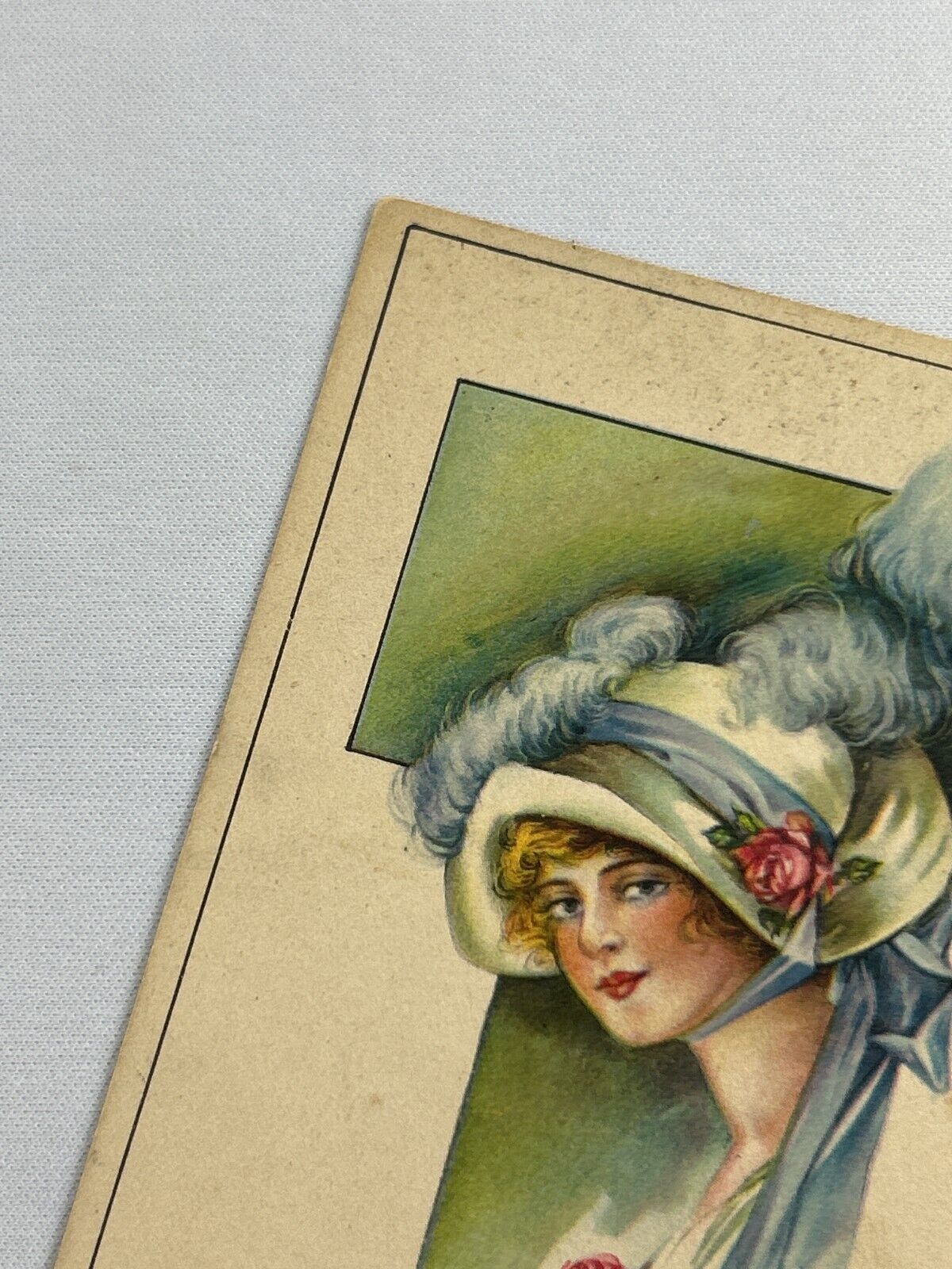 Vintage Gartner & Bender Postcard Birthday Greetings Woman Rose Hat ...