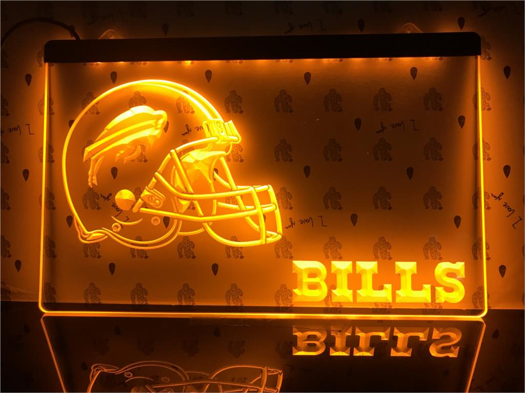 Buffalo Bills Helmet Illuminated Led Neon Sign Home Decor,Lights Décor ...
