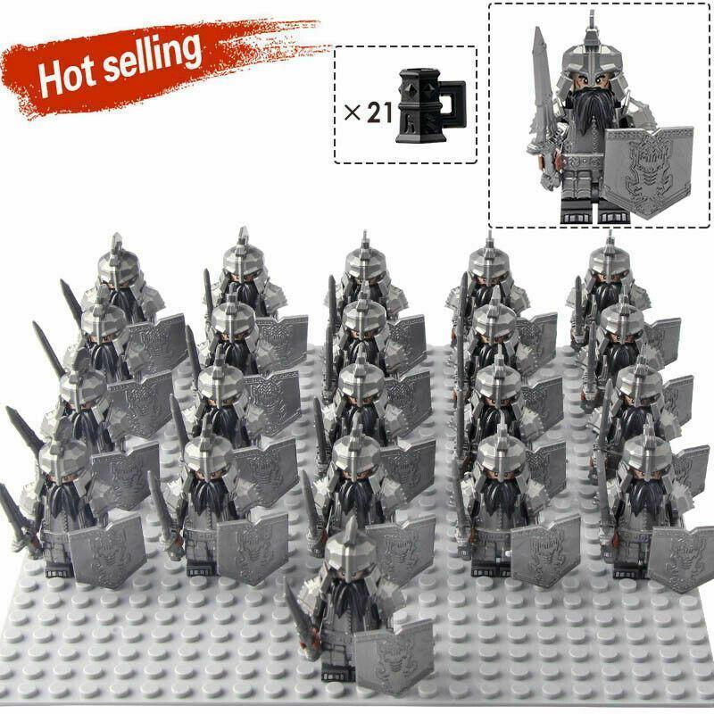 21Pcs Dwarves Warriors Dwarf Soldiers The Hobbit Lord of the Rings ...