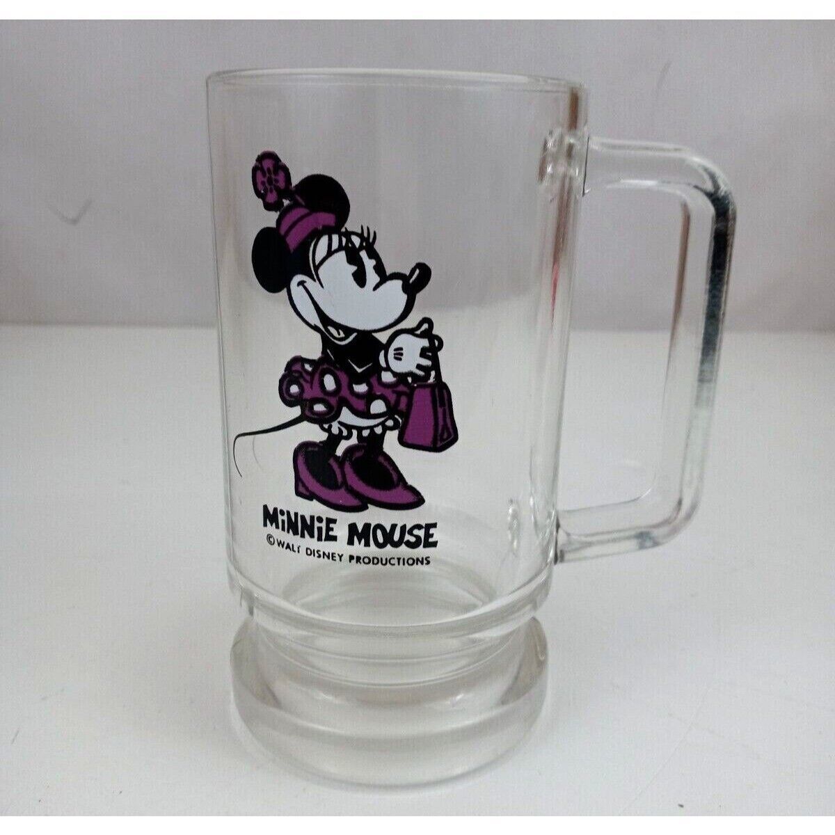 Vintage Walt Disney Productions Pink Minnie Mouse Collectible Drinking ...