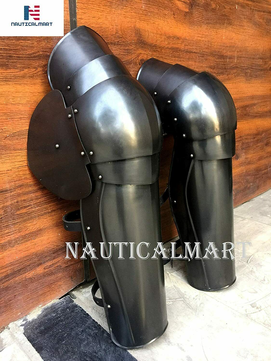 Medieval Leg Guards LARP Armour Articulated Legs Greaves - Knives ...