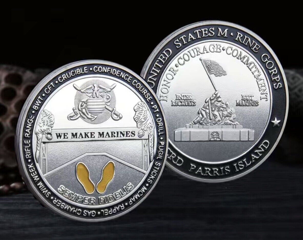 USMC Marine Corps Recruit Depot Parris Island Challenge Coin - Current ...