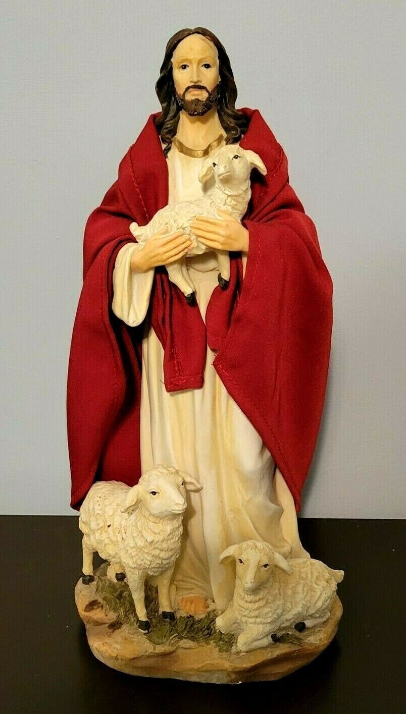 Christian Resin Jesus The Lord Is My Shepherd 15 1/2" Tall Statue ...